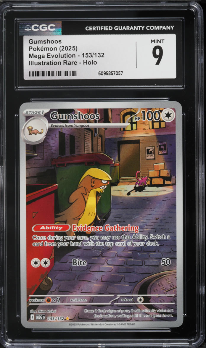 2025 Pokemon Mega Evolution IR Gumshoos #153 CGC 9 MINT on Fanatics Collect