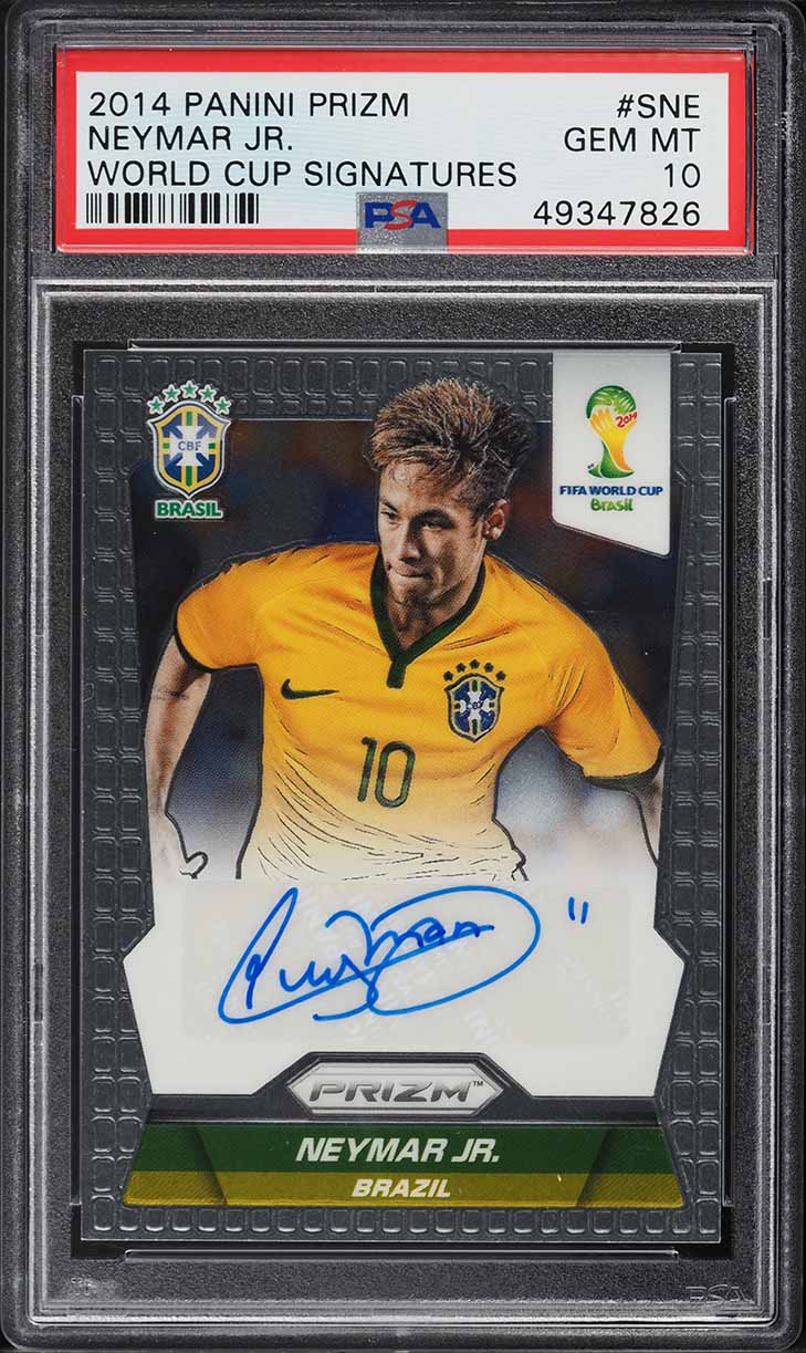 2014 Panini Prizm World Cup Signatures Neymar Jr. AUTO #S-NE PSA 10 GEM MINT on Fanatics Collect