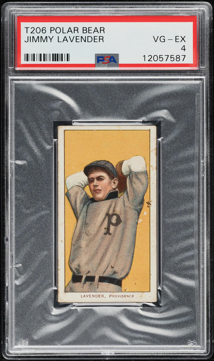1909-11 T206 Jimmy Lavender POLAR BEAR PSA 4 VGEX on Fanatics Collect
