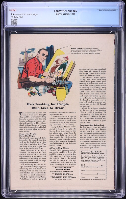 Fantastic Four #45 (Marvel, 1965) CGC 4.0 Off-White To White Pages on ...
