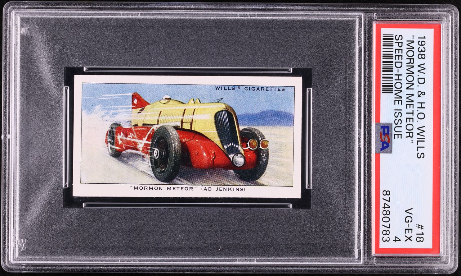 1938 W.D. & H.O. Wills Speed "Mormon Meteor" HOME ISSUE #18 PSA 4 VGEX ...