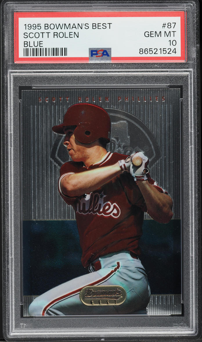1995 Bowman's Best Blue Scott Rolen ROOKIE #87 PSA 10 GEM MINT on ...