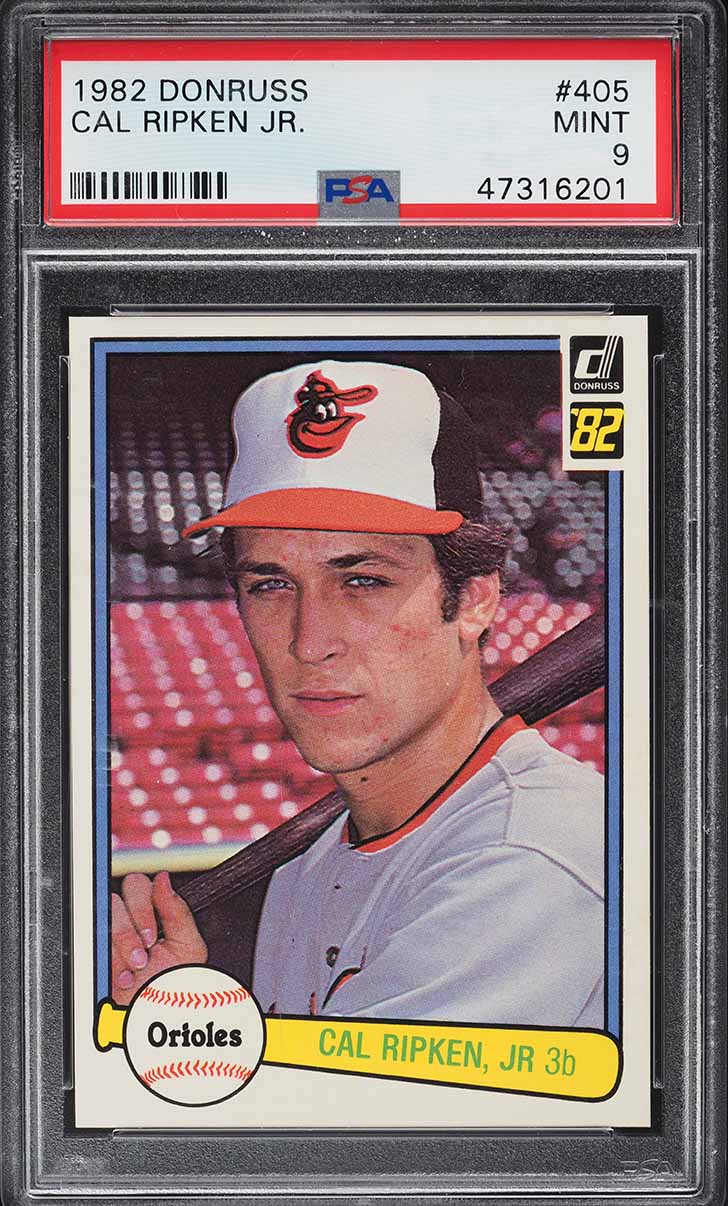 1982 Donruss Cal Ripken Jr. ROOKIE #405 PSA 9 MINT on Fanatics Collect