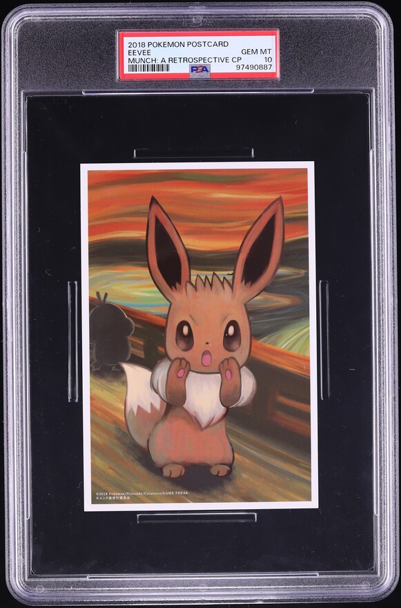 2018 Pokemon Munch Retrospective Campaign Postcard Scream Eevee PSA 10 ...