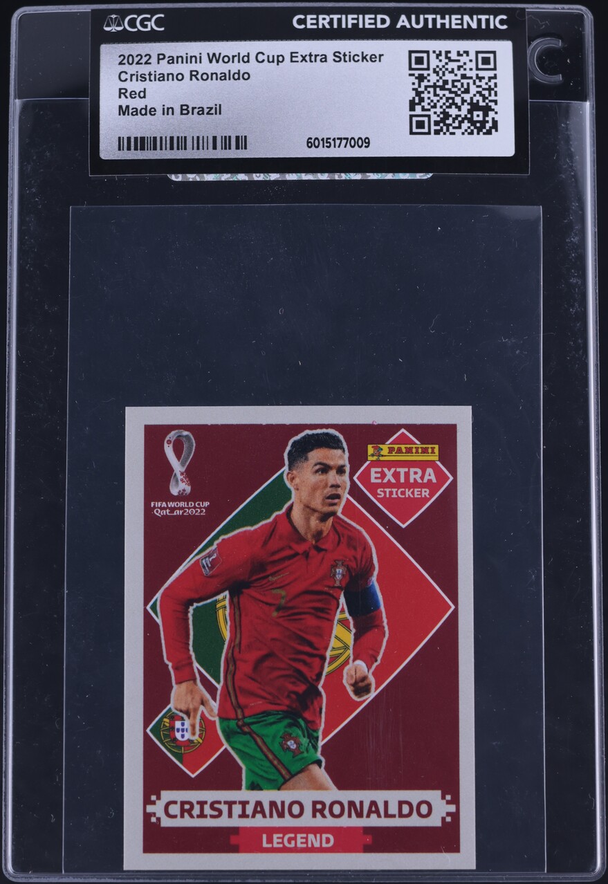 2022 Panini World Cup Extra Sticker Brazil Red Cristiano Ronaldo CGC ...
