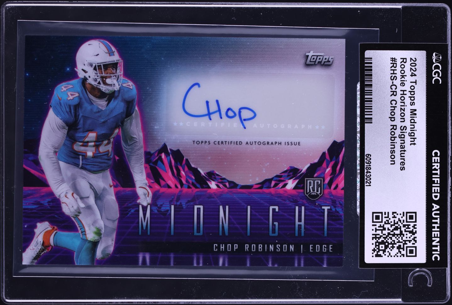 2024 Topps Midnight Horizon Chop Robinson ROOKIE AUTO #RHS-CR CGC AUTH on Fanatics Collect