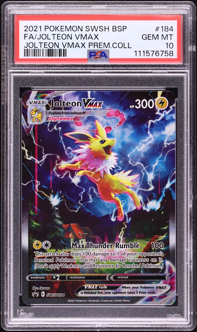 2021 Pokemon Sword & Shield Promo Premium Collection Full Art Jolteon ...