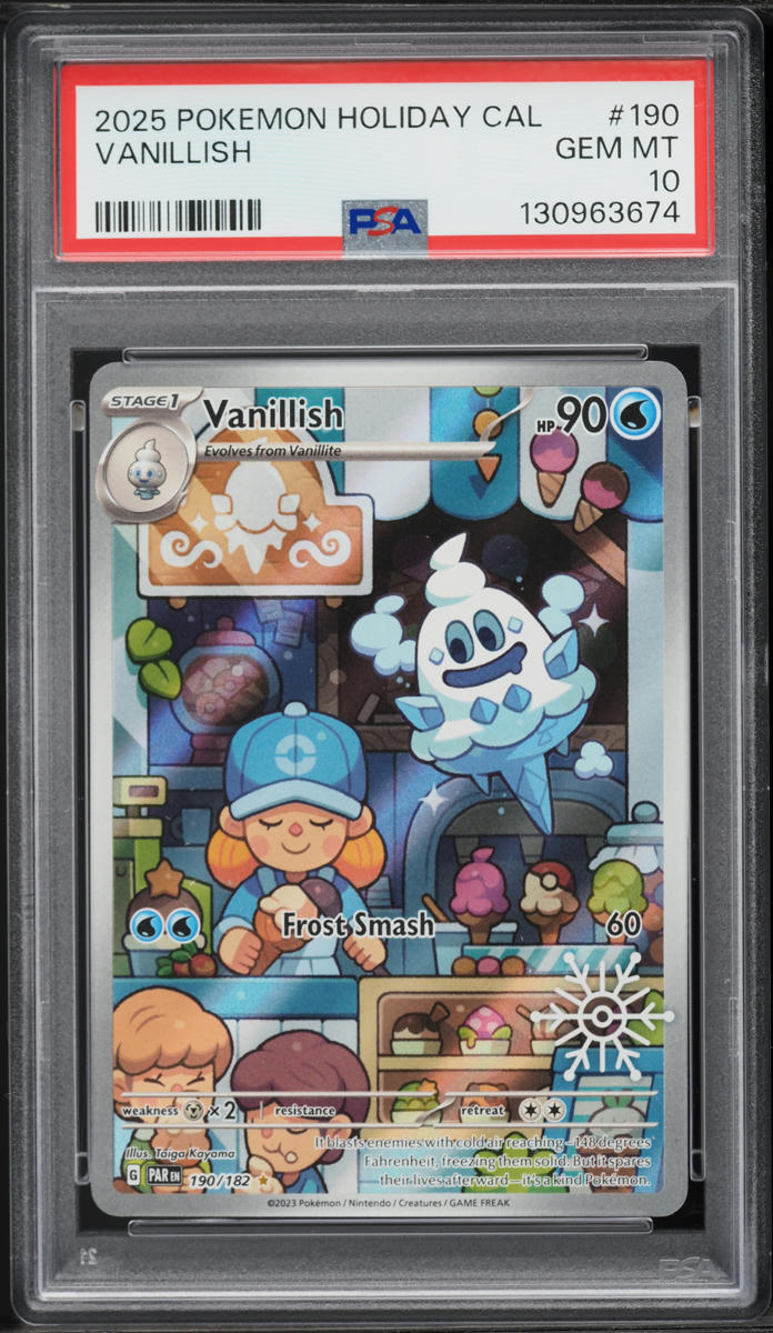 2025 Pokemon Holiday Calendar Vanillish #190 PSA 10 GEM MINT on ...