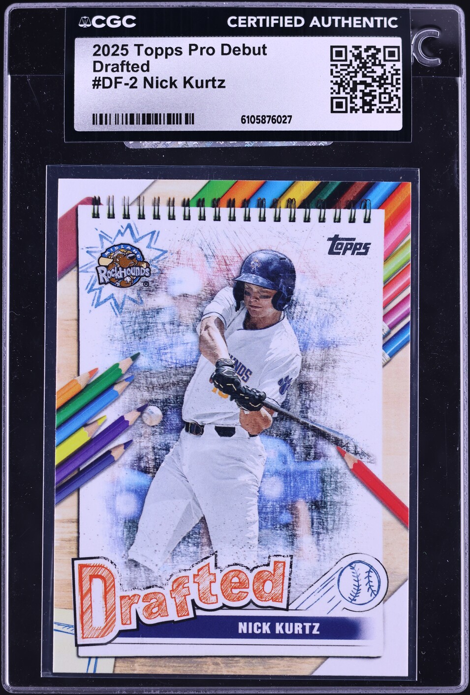2025 Topps Pro Debut Drafted Nick Kurtz ROOKIE #DF-2 CGC AUTH on ...