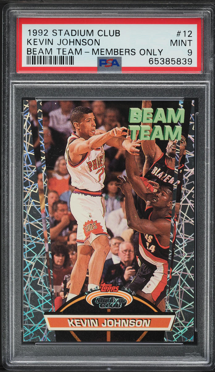 1992 Stadium Club Beam Team Members Only Kevin Johnson #12 PSA 9 MINT ...