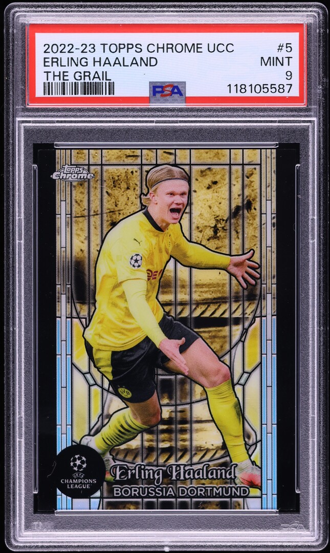 2022 Topps Chrome UEFA Club Competitions The Grail Erling Haaland #5 ...