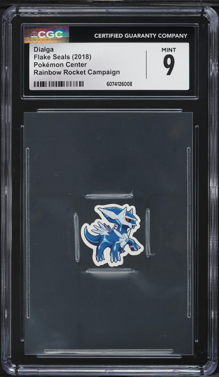 2018 Pokemon Center Flake Seals Rainbow Rocket Campaign Dialga CGC 9 ...