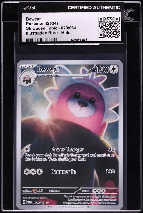 2024 Pokemon Scarlet & Violet Shrouded Fable IR Bewear #79 CGC AUTH on ...