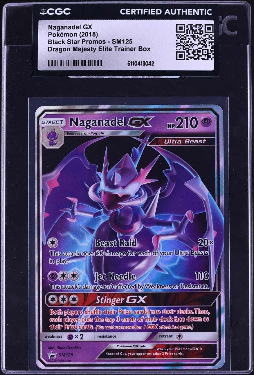 2018 Pokemon Sun & Moon Black Star Promo Dragon Majesty ETB Naganadel ...
