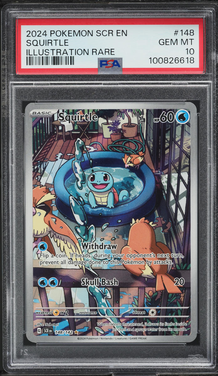 2024 Pokemon Scarlet & Violet Stellar Crown Squirtle #148 CGC 10 GEM MINT on Fanatics Collect