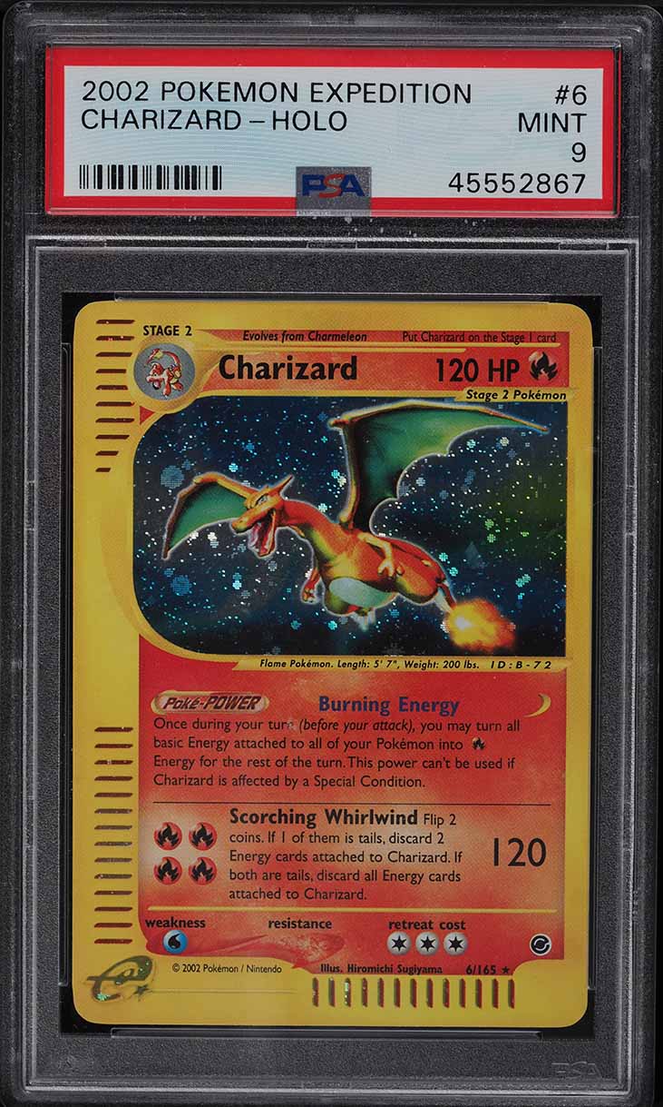 2002 Pokemon Expedition Holo Charizard #6 PSA 9 MINT on Fanatics Collect