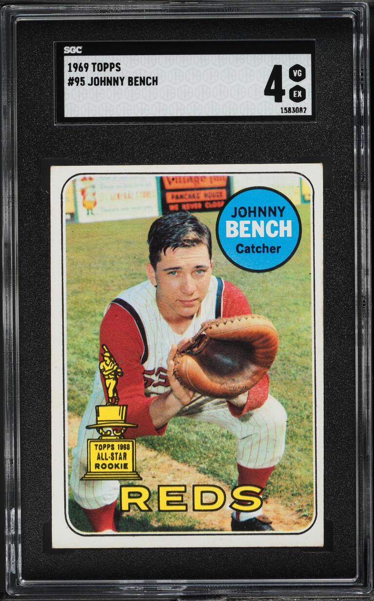 1969 Topps Johnny Bench #95 SGC 4 VGEX on Fanatics Collect