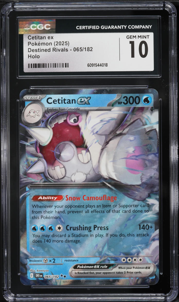 2025 Pokemon Scarlet & Violet Destined Rivals Holo Cetitan ex #65 CGC ...