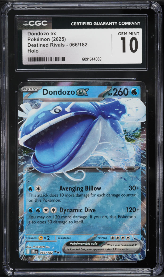 2025 Pokemon Scarlet & Violet Destined Rivals Holo Dondozo ex #66 CGC ...