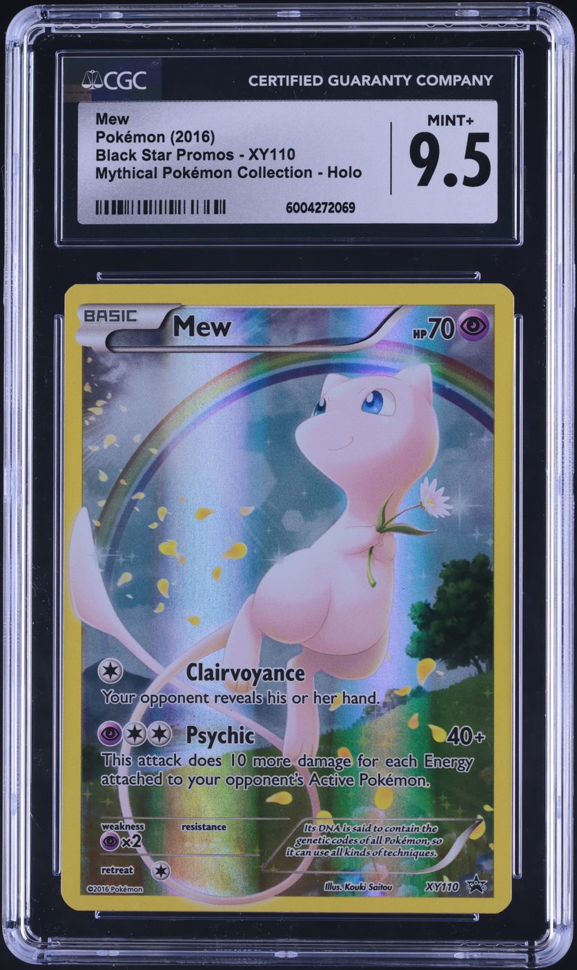 2016 Pokemon XY Black Star Promo Mythical Full Art Mew #XY110 CGC 9.5 ...
