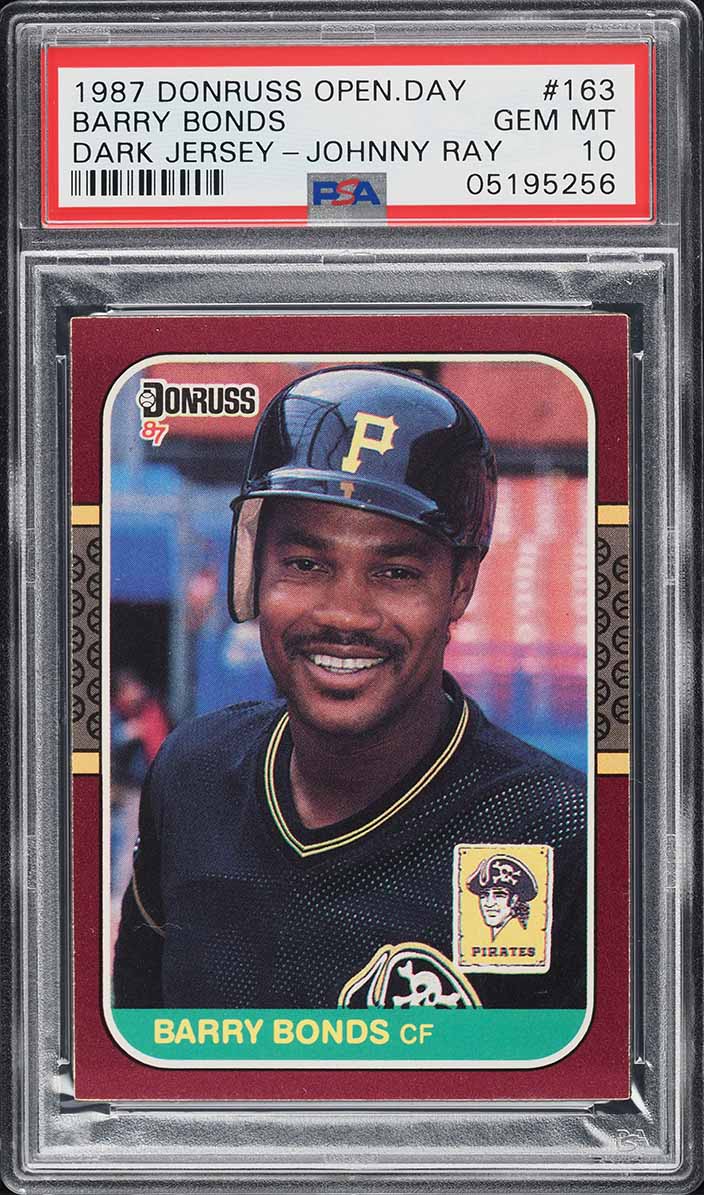 1987 Donruss Opening Day Johnny Ray Barry Bonds Rookie #163 Psa 10 Gem 