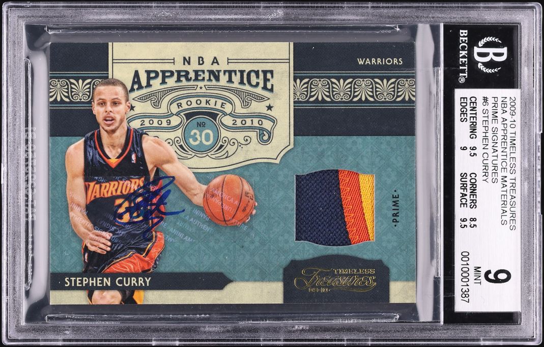 2009 Timeless Treasures Apprentice Stephen Curry ROOKIE PATCH AUTO /10 ...