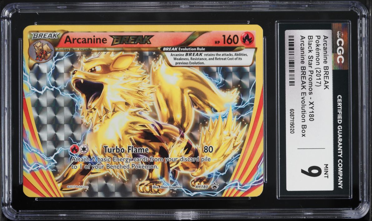 2017 Pokemon XY Black Star Promo Arcanine BREAK Evolution Box Arcanine ...