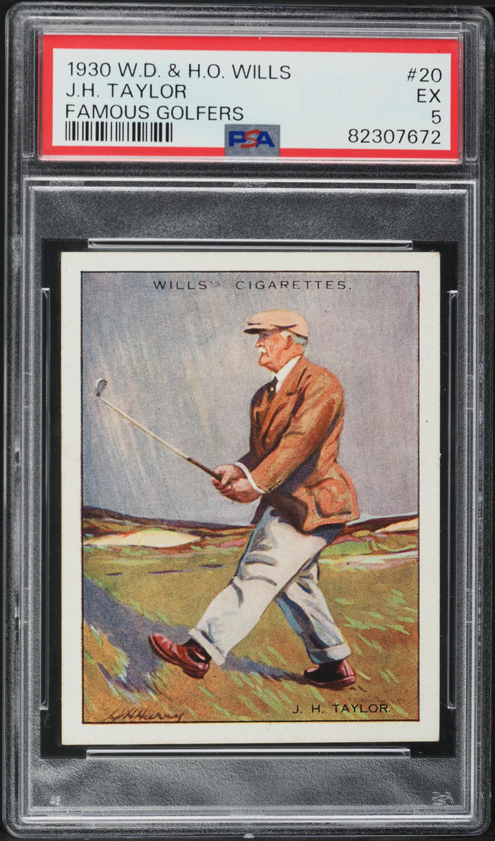 1930 W.D. & H.O. Wills Famous Golfers Golf J.H. Taylor #20 PSA 5 EX on ...