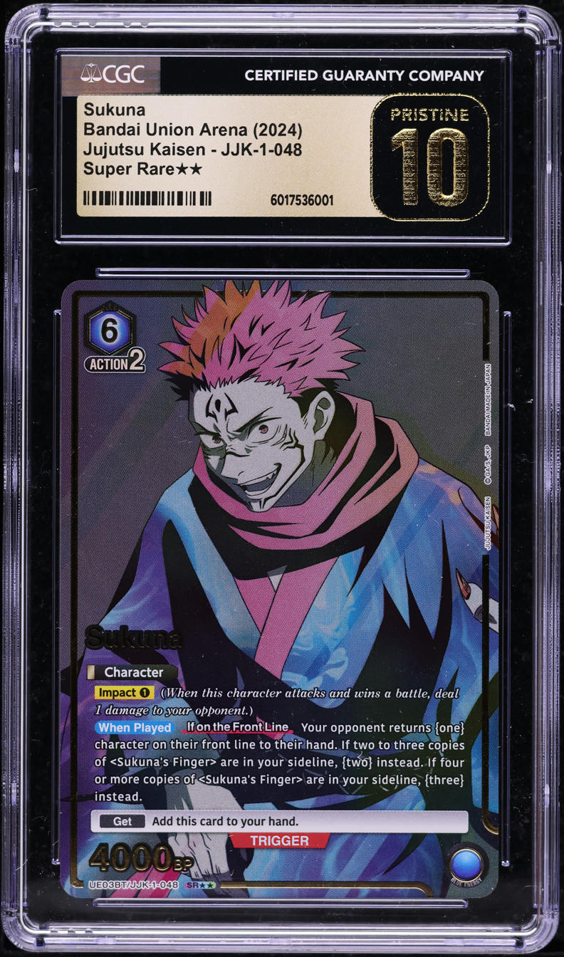 2024 Union Arena Jujutsu Kaisen Sukuna #JJK-1-048 CGC 10 PRISTINE on Fanatics Collect