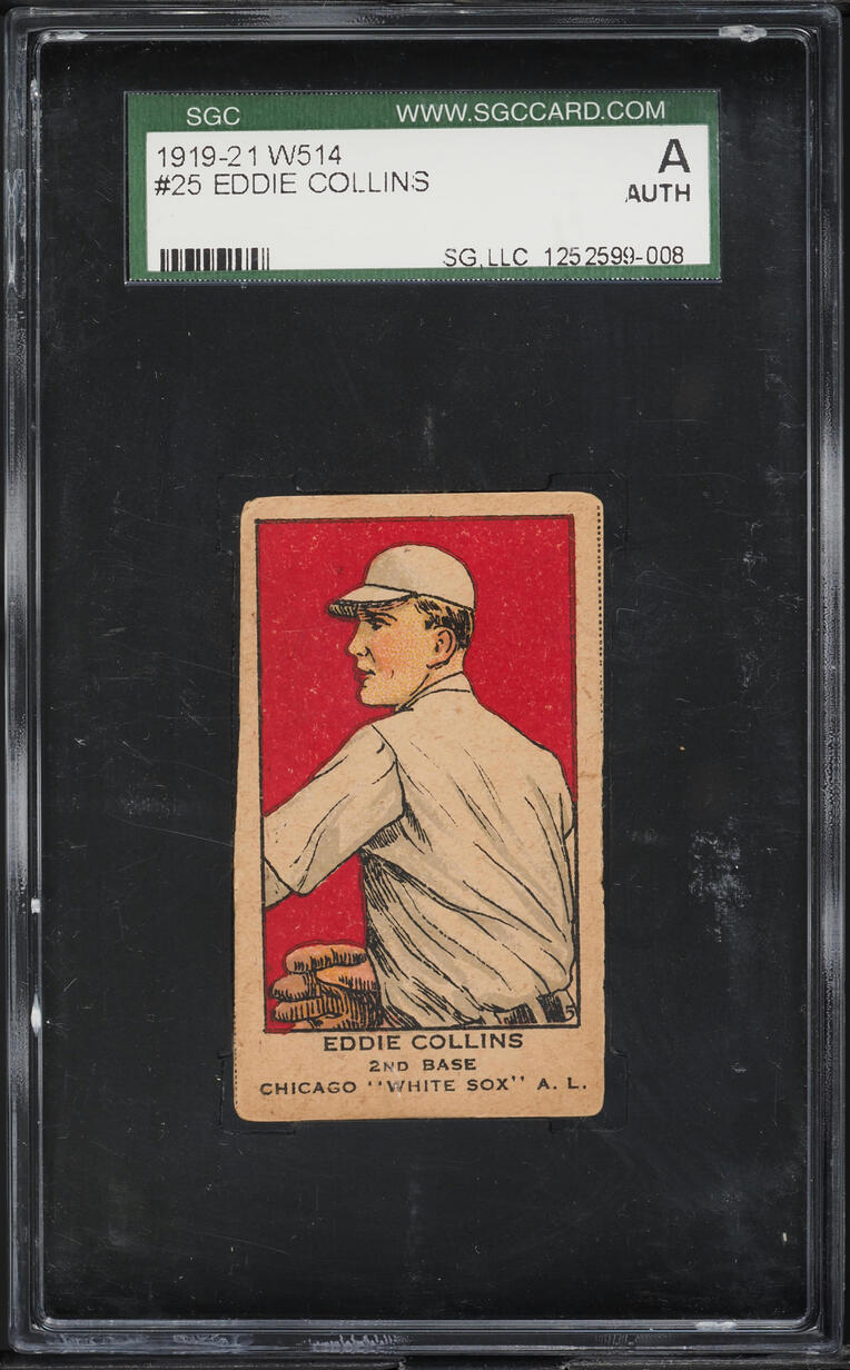 1919 W514 Eddie Collins HAND CUT #25 SGC AUTH on Fanatics Collect