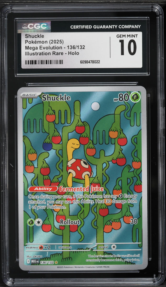 2025 Pokemon Mega Evolution IR Shuckle #136 CGC 10 GEM MINT on Fanatics ...