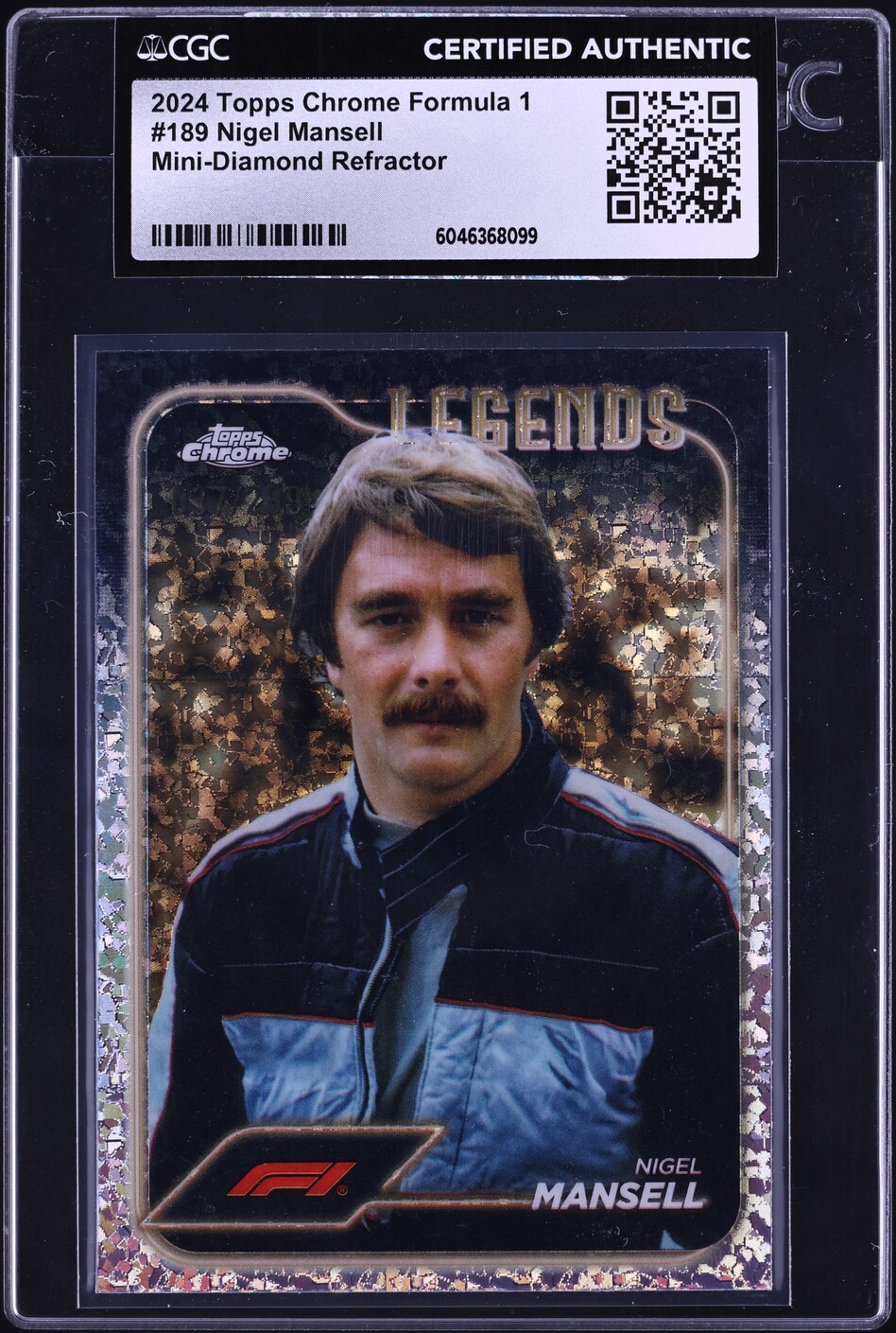 2024 Topps Chrome Formula 1 F1 Mini-Diamond Ref Nigel Mansell /299 #189 ...