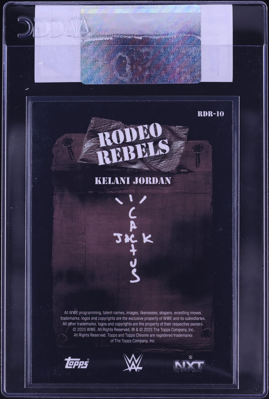 2025 Topps Chrome WWE Cactus Jack Rodeo Rebels Kelani Jordan #RDR-10 ...