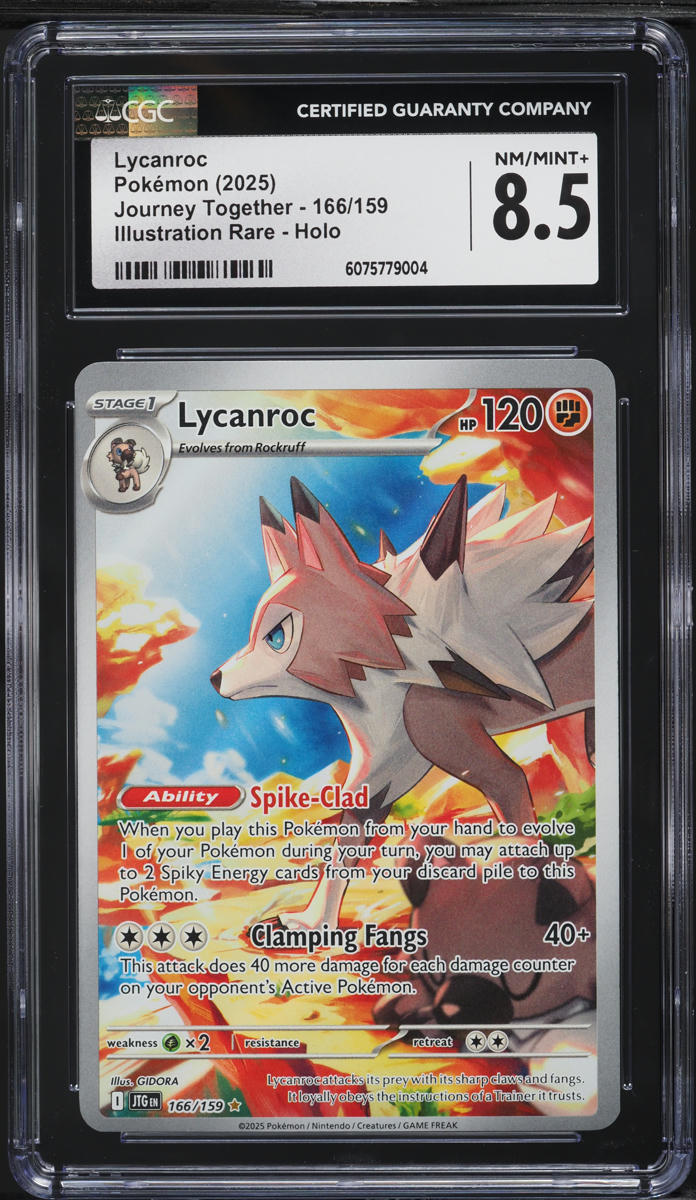2025 Pokemon Scarlet & Violet Journey Together IR Lycanroc #166 CGC 8.5 ...