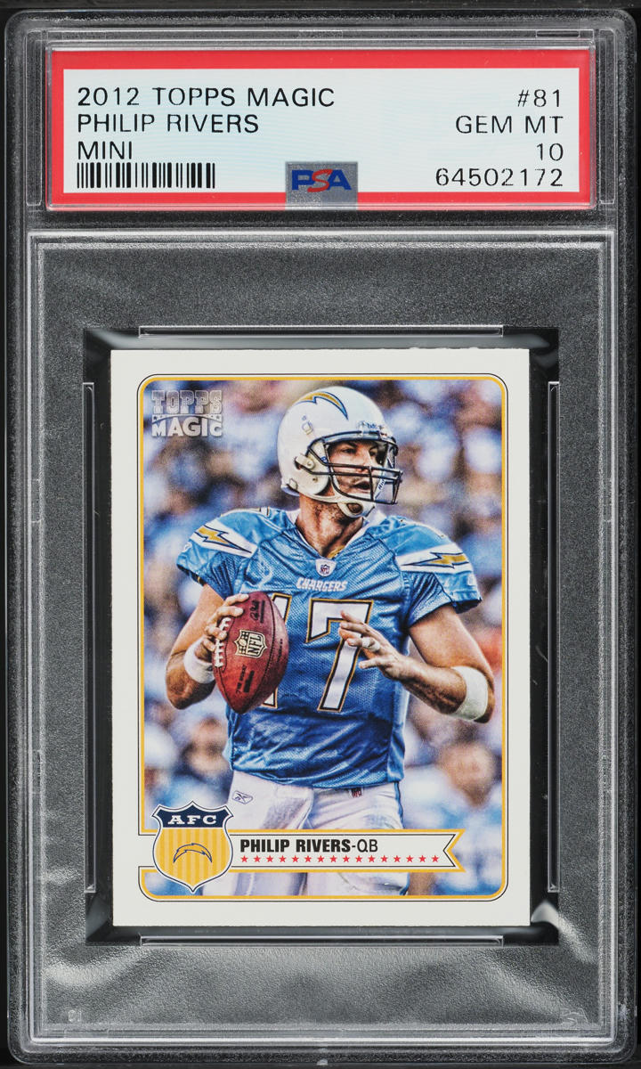 2012 Topps Magic Mini Philip Rivers #81 PSA 10 GEM MINT on Fanatics Collect