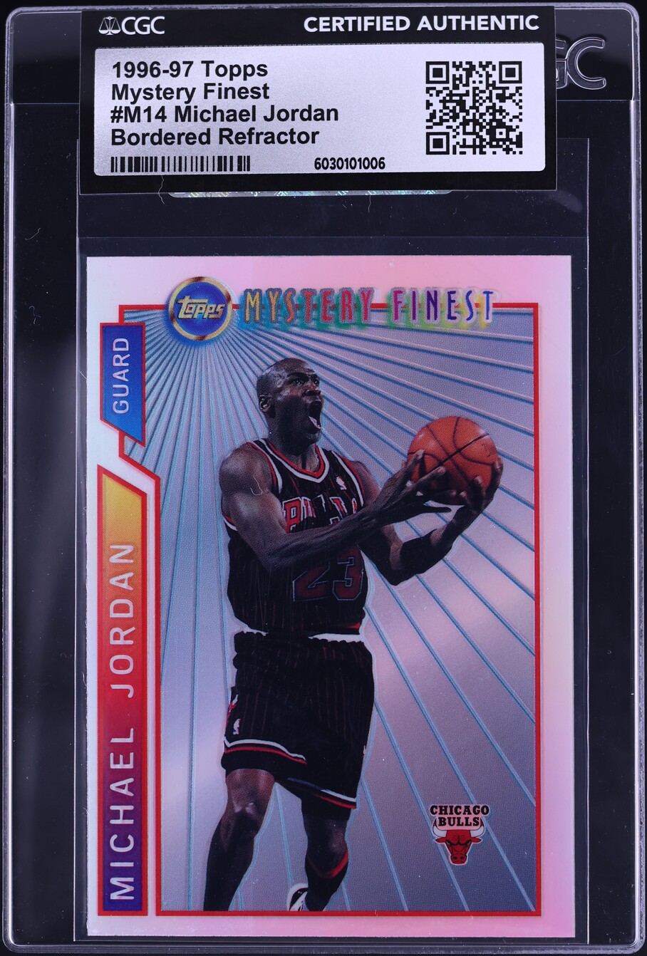 1996 Topps Mystery Finest Bordered Refractor Michael Jordan #M14 CGC ...