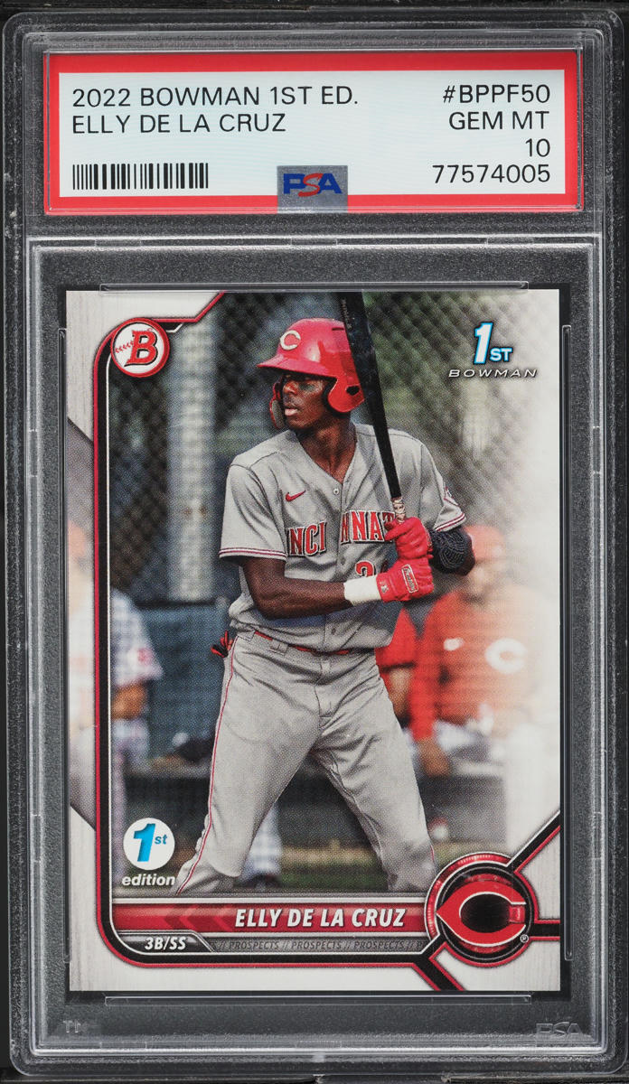 2022 Bowman 1st Edition Elly De La Cruz PROSPECT #BPPF-50 PSA 10 GEM MINT on Fanatics Collect