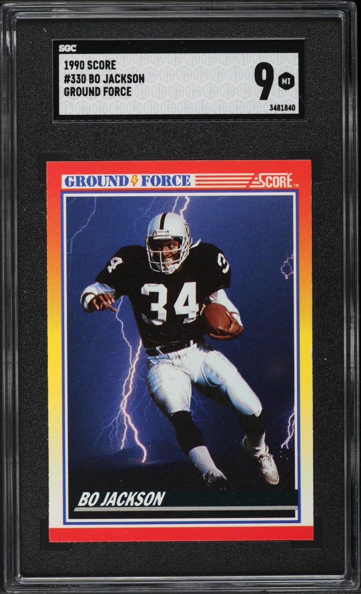 1990 Score Ground Force Bo Jackson #330 SGC 9 MINT on Fanatics Collect