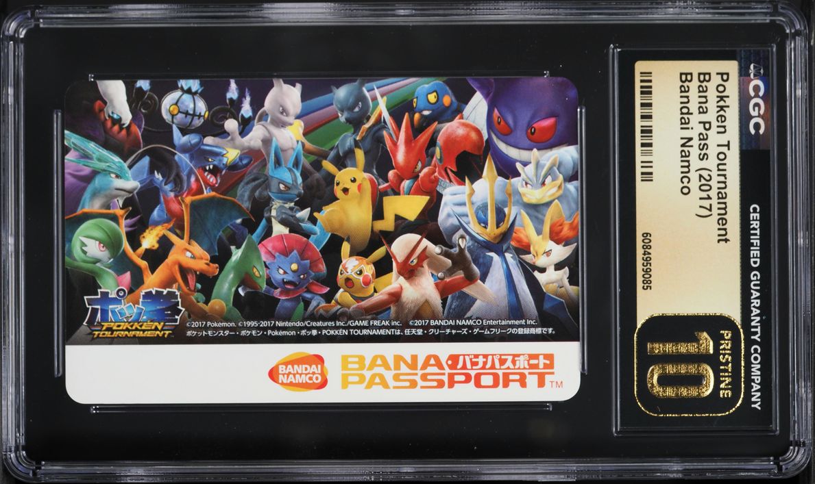 2017 Pokemon Japanese Bana Pass Bandai Namco Pokken Tournament CGC 10 ...