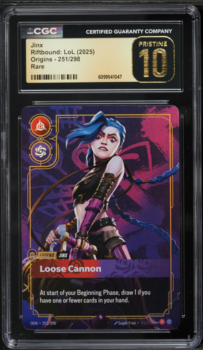 2025 Riftbound League Of Legends Origins Jinx #251 CGC 10 PRISTINE on ...