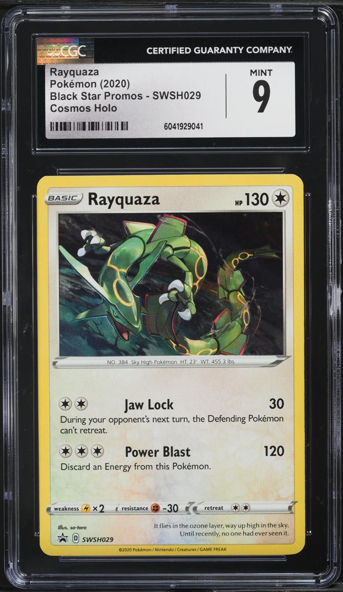 2020 Pokemon SWSH Black Star Promo Cosmos Holo Rayquaza #SWSH029 CGC 9 ...