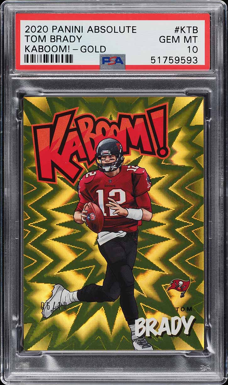 2020 Panini Absolute Kaboom Gold Tom Brady 10 Ktb Psa 10 Gem Mint On