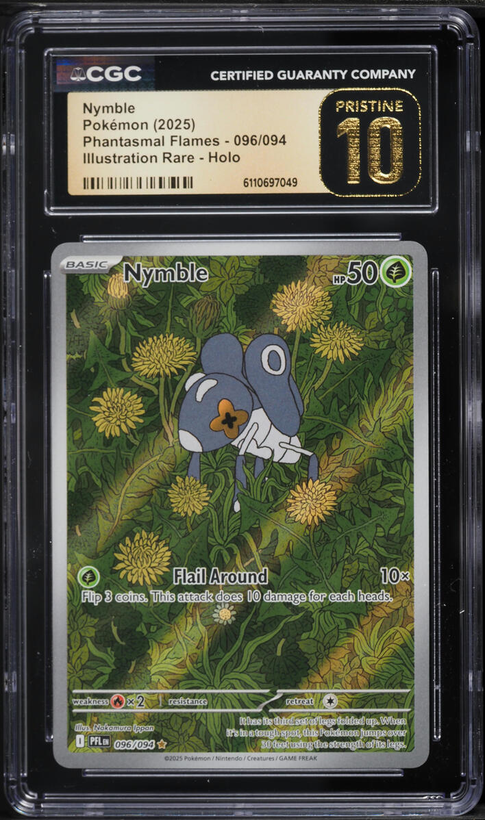 2025 Pokemon Mega Evolution Phantasmal Flames IR Nymble #96 CGC 10 ...