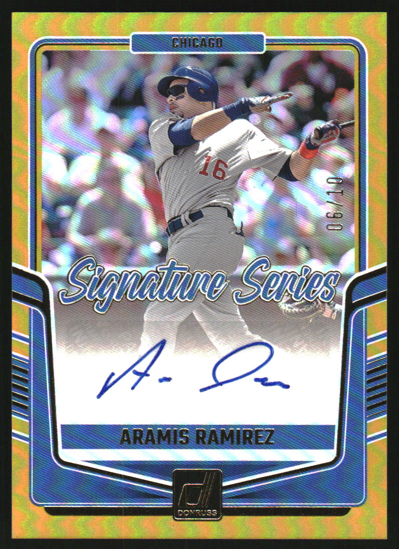 2024 Donruss Signature Series Gold #47 Aramis Ramirez Autograph Auto ...
