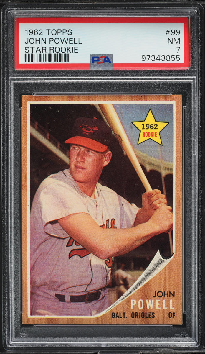 1962 Topps Boog Powell ROOKIE #99 PSA 7 NRMT on Fanatics Collect