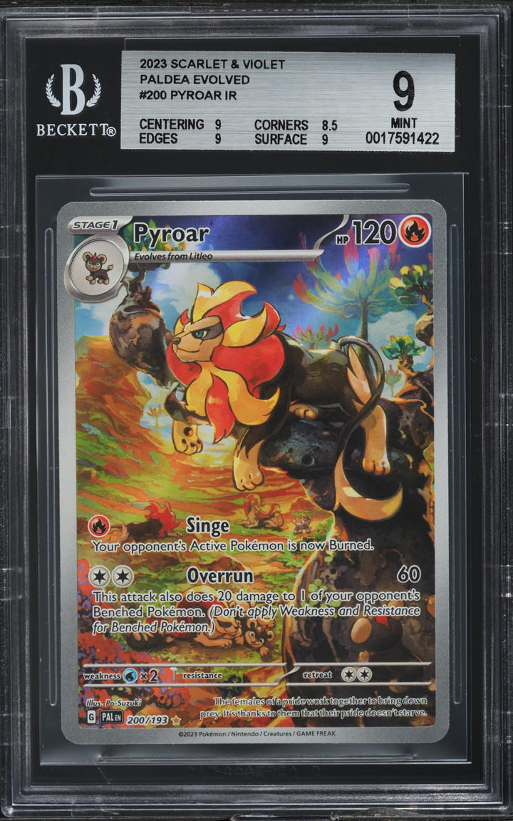 2023 Pokemon Scarlet & Violet Paldea Evolved Art Rare Pyroar #200 BGS 9 ...