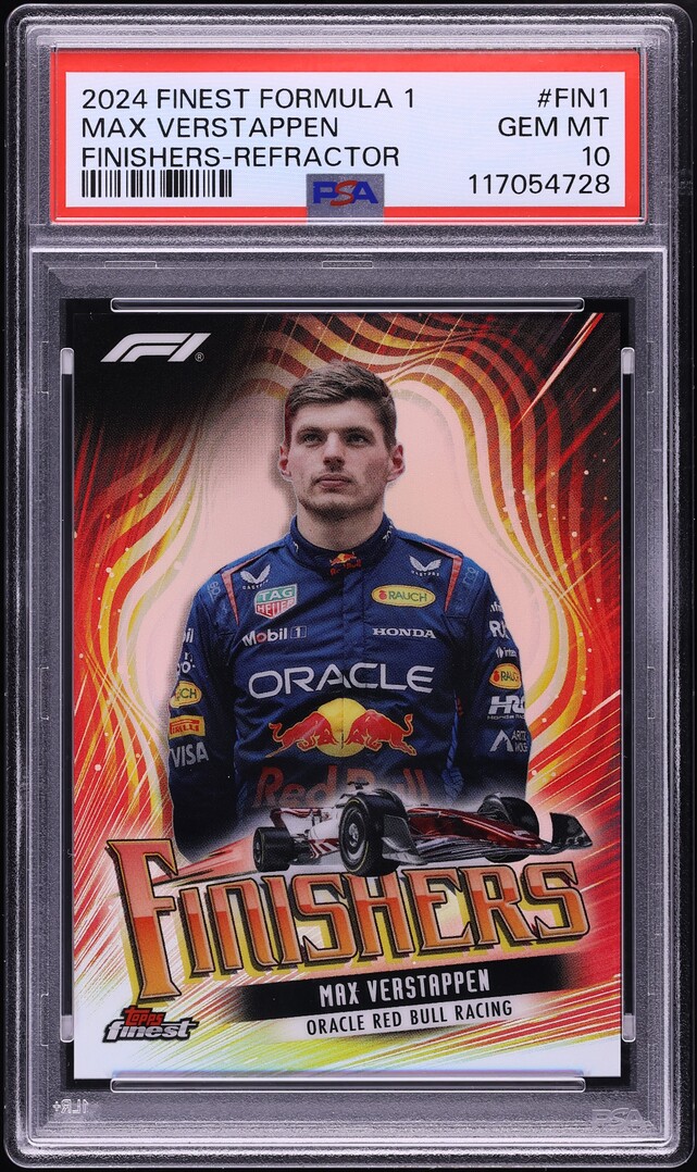 2024 Finest Formula 1 F1 Finishers Refractor Max Verstappen PSA 10 GEM ...