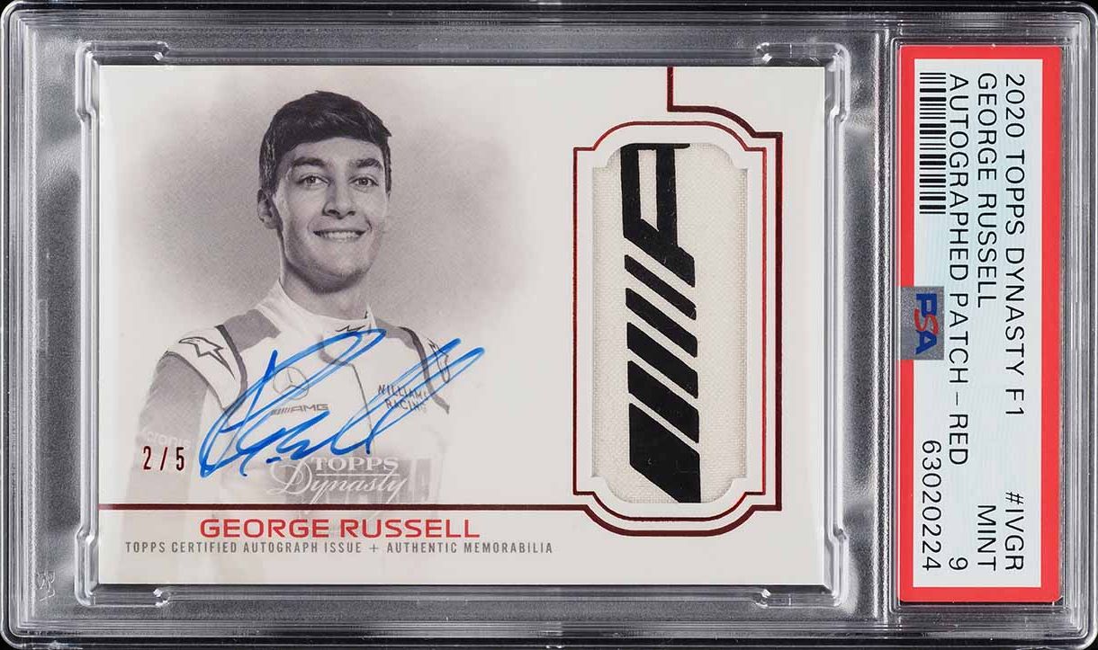 2020 Topps Dynasty Formula 1 F1 Red George Russell PATCH AUTO /5 #IVGR ...