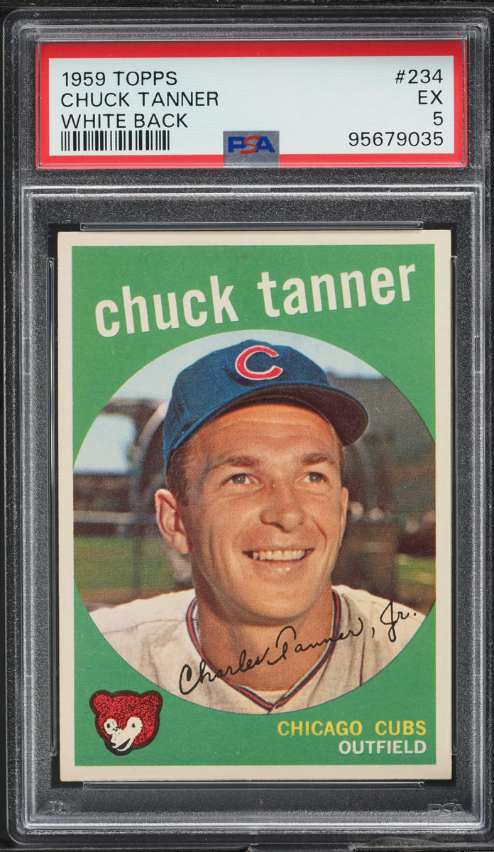 1959 Topps Chuck Tanner WHITE BACK #234 PSA 5 EX on Fanatics Collect