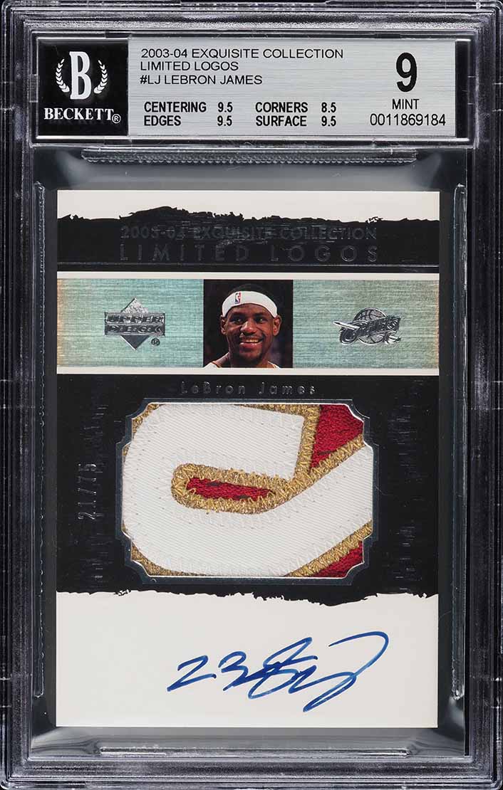 2003 Exquisite Collection Limited Logos LeBron James ROOKIE PATCH AUTO ...